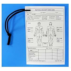 Amazon.com: Tactical Combat Casualty Care Card Treatment Documentation ...