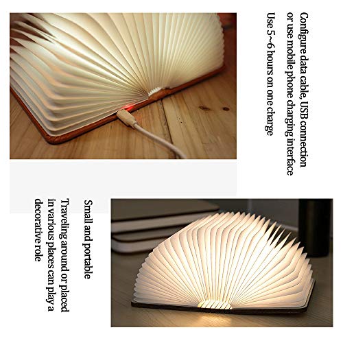 Desk LED Wooden Book Light Folding Night Light Gift Book USB Large ...