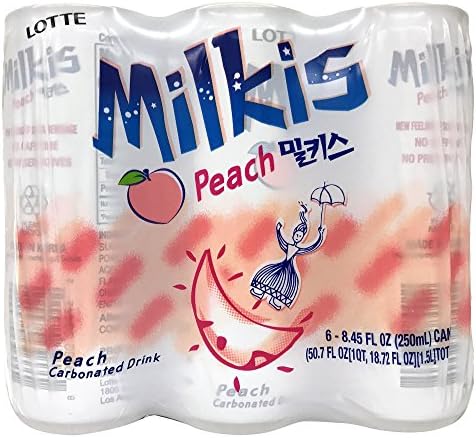 LOTTE Milkis Soda Beverage, Peach, 8.45 Fl Oz (Pack of 6) | Pricepulse