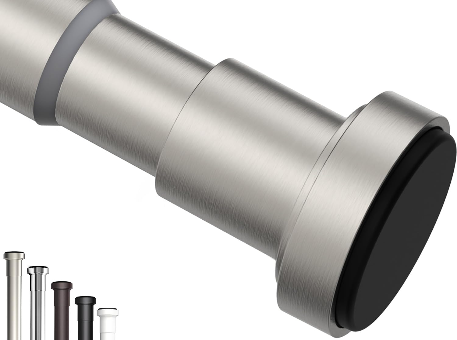 PrettyHome Shower Curtain Rod Adjustable 42-72 Inch,No Drill Spring ...