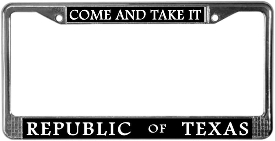 Amazon.com: CafePress Republic of Texas Chrome License Plate Frame ...