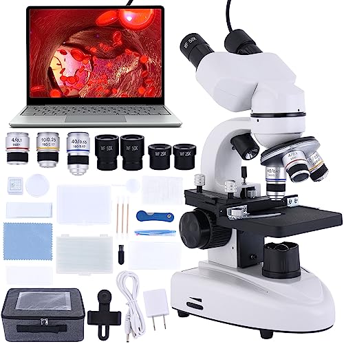 Binocular Compound Microscope 40X-2000X, Research Grade Professional ...