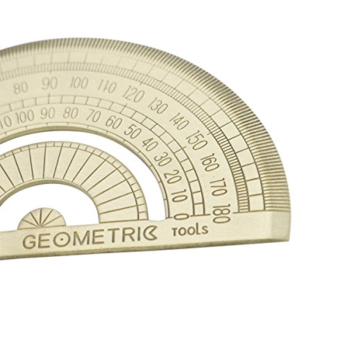AVOLUTION Measuring Drawing Graphometer Protractor Brass semicircle ...