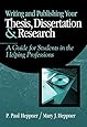 Amazon.com: Writing and Publishing Your Thesis, Dissertation, and ...