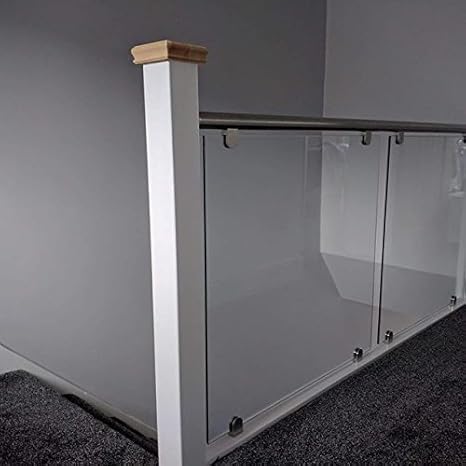 Steel Handrail & Glass Landing Balustrade Kit (fit Landing 2260-2500mm ...