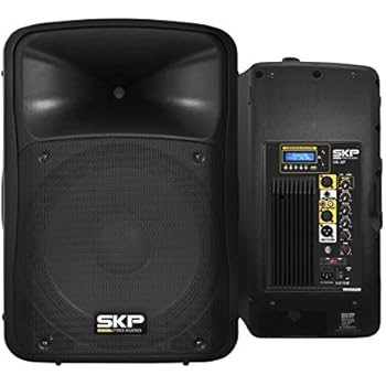 Amazon.com: SKP PRO AUDIO SK-4P BK Powered Loudspeaker, 15", Bluetooth ...