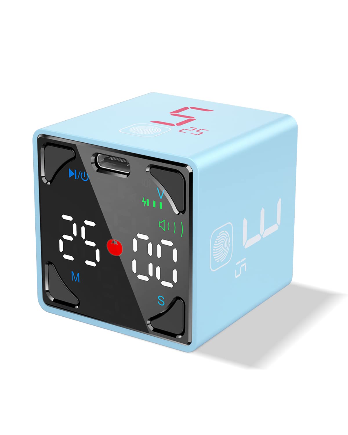 Ticktime Pomodoro Timer Cube, Digital Productivity Timer, Pause & Resume, Silent, Vibrate ...