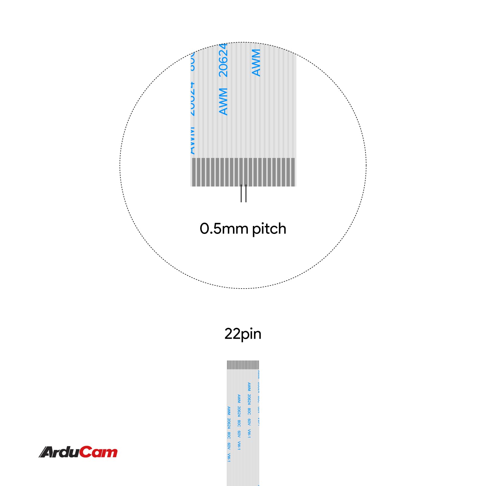 Mua Arducam for Raspberry Pi Camera Cable, 2 Pack 15cm 22pin to 22pin, 0.5mm Pitch Interface ...