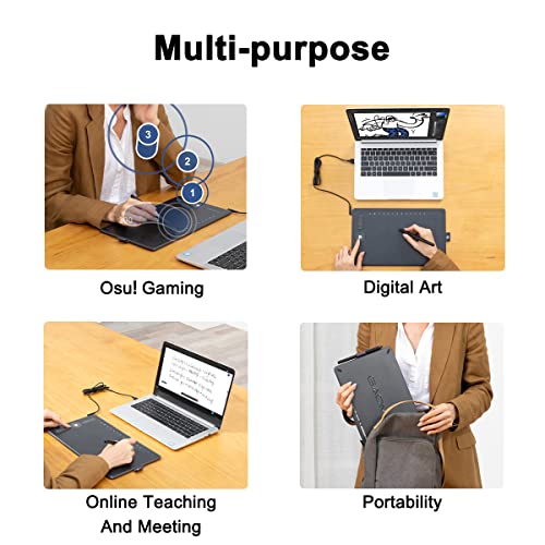 Digital Drawing Tablet GAOMON M1230 Graphics Tablet 12 Inch Drawing Pad ...