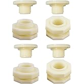 Amazon.com: ANPTGHT NPT 2" PVC Bulkhead Fitting, Female Plastic Water ...