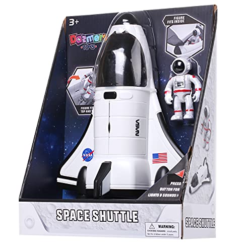 Spaceship Shuttle Toy with Astronaut Figure, Lights Up with Light and ...