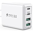 Amazon.com: SCCVEE USB C Wall Charger, 40W 4-Port USB C Charger Block, Fast Charging Block Dual ...