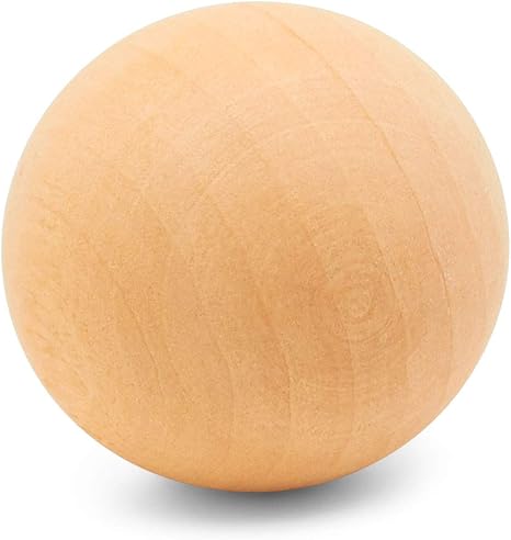 Amazon.com: 3/4 Inch Round Wooden Ball, Bag of 50 Unfinished Wood Round ...