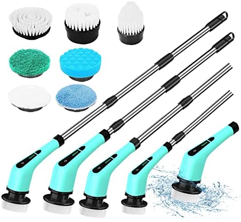 Electric Spin Scrubber, Cordless Bathroom Scrubber with Long Handle ...