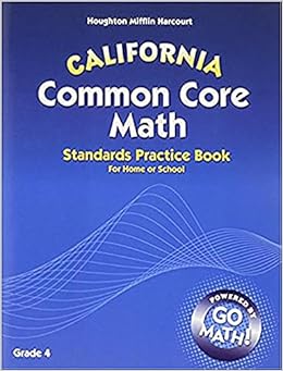 Houghton Mifflin Harcourt Common Core Math: Student Edition & Practice Book Set Grade 4 2013 ...