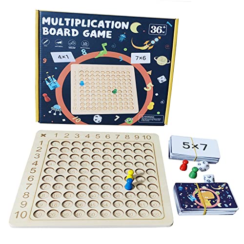 Touchfutrue Wooden Math Multiplication Board, Parent-Child Interactive ...