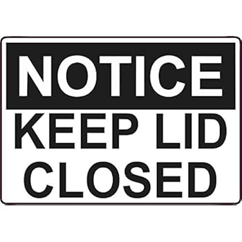 Amazon.com: StickerTalk Notice Keep Lid Closed Vinyl Sticker, 5 inches ...