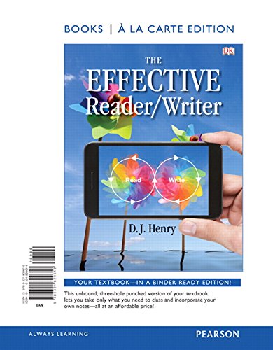 Amazon.com: The Effective Reader/Writer, Books a la Carte Edition ...