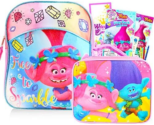 Trolls Backpack Toddler Preschool Bundle ~ Deluxe Trolls Mini Backpack ...