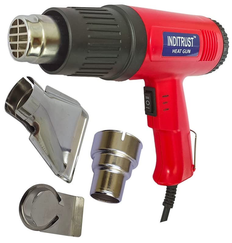 INDITRUST 2000W Heat Gun with Dual Temperature setting and 3 Nozzle ...