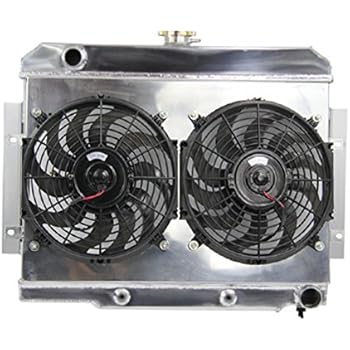 Amazon.com: ALLOYWORKS 3 Row Aluminum Radiator & Shroud + 12"Fans for Jeep CJ CJ5 CJ6 CJ7 1972 ...