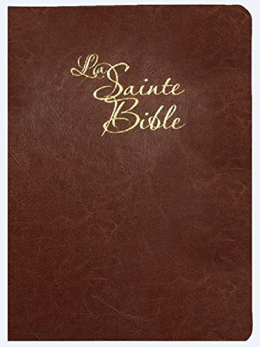 French Bible Large Print LSV Indexed Brown Bonded Leather - Bible ...
