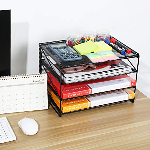 Veesun Paper Letter Tray Organizer, Mesh Desk File Organizer Holder 3 ...