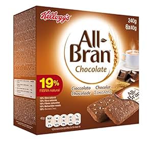 Kellogg's All-Bran Chocolate Barritas - Paquetes de 6 x 40 g - Total ...