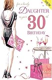 Happy 30th Birthday Daughter - Beautiful Verse three fold card: Amazon ...