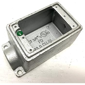 CFI FDC-75L 3/4" FD Device Box Deep Feed Through Cast Iron 5-1/4x3x2-7/ ...