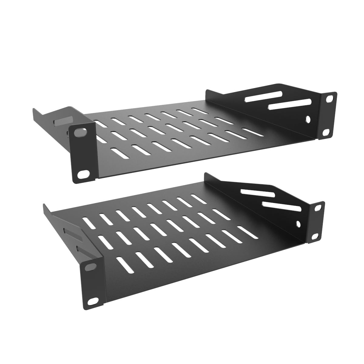 QiaoYoubang 2 Pcs of 1U Server Rack Shelf Vented Cantilever Rack Tray ...
