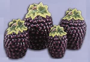 Amazon.com - GRAPE 3-D Canisters Set of 4 - GRAPES ^NEW^ Canister ...