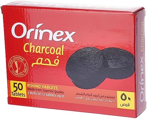 Orinex Charcoal Round Tablets, 50 pieces price in UAE | Amazon UAE ...
