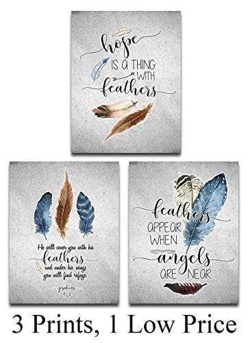 Amazon.com: Hope Is A Thing With Feathers Prayer - 11x14 Unframed ...