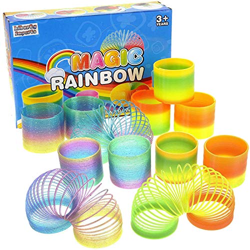 12 Pack Magic Rainbow Springs | Classic Novelty Colorful Rainbow Toy ...