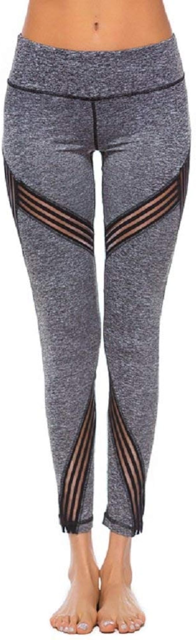 Pantaloni Sportivi da Donna Jogging Patchwork Yoga Mesh Slim Fit ...