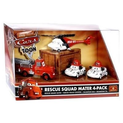 Buy Disney Pixar CARS TOON 1:55 Die Cast Car Rescue Squad 4-Pack #2 ...
