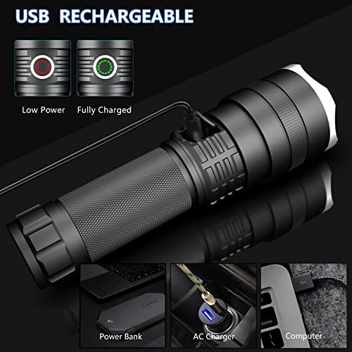 BERCOL Rechargeable Flashlights High Lumens, 100000 Lumen Bright LED ...