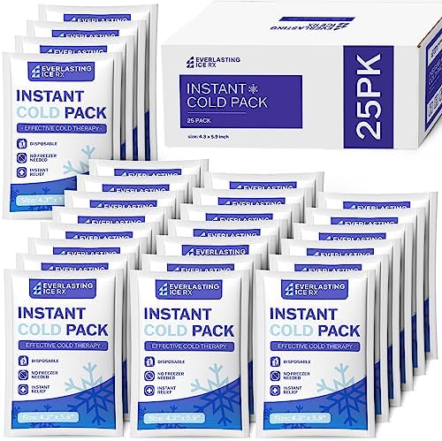 25 Pack - Instant Cold Packs - Instant Ice Packs for Injuries ...