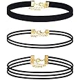 Amazon.com: Black Velvet Chokers Necklaces Set Classic Chokers for ...