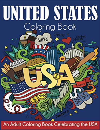 Amazon.com: United States Coloring Book: An Adult Coloring Book ...