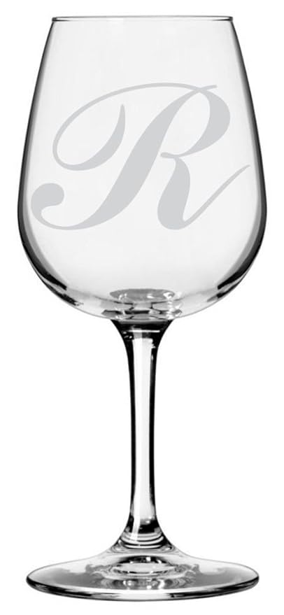 Amazon.com | Commercial Script Etched Monogram All Purpose 12.75oz ...