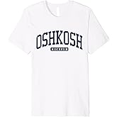 Amazon.com: Oshkosh Wisconsin WI College University Style Navy T-Shirt ...