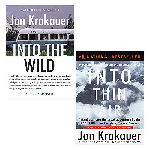 Jon Krakauer 2 Books Collection Set (Into the Wild & Into Thin Air: A ...