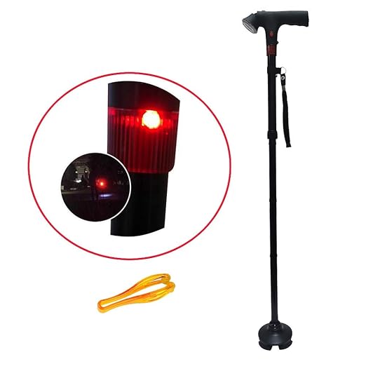 CROING Adjustable LED Walking Stick with 1 pc Free Massager Roller ...