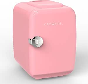 Amazon.com: CROWNFUL Mini Fridge, 4 Liter/6 Can Portable Cooler and ...
