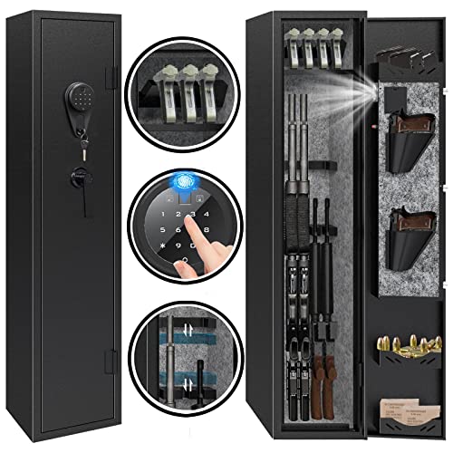 KAER Gun Safe,Rifle Safe,4-5 Gun Safes for Home Rifle and Pistols,Gun ...