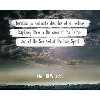 Amazon.com: Bible Verse Wall Art Therefore go and Make Disciples of All ...