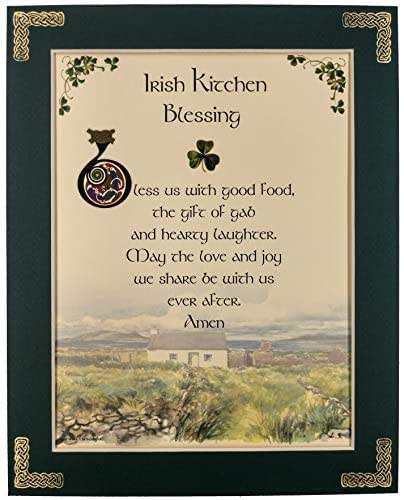 Amazon.com: Irish Kitchen Blessing - 8x10 Home Blessing with Green ...