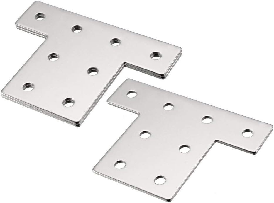 Amazon.com: uxcell Flat T Shape Repair Mending Plate, 86x115x2.5mm ...